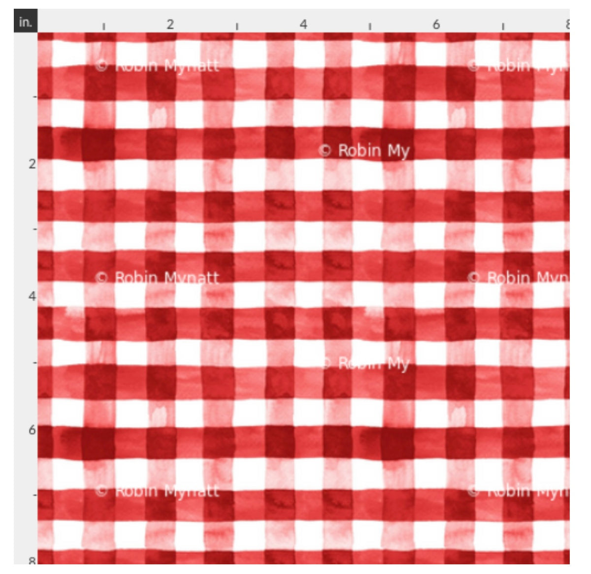 Red Check Gingham watercolor preorder – Paris Bebe Studio