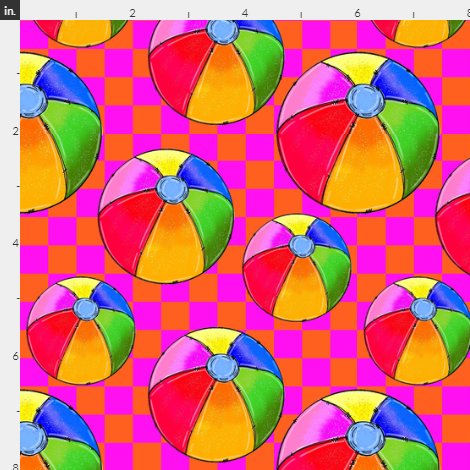 New! Beach Ball Checkers – Paris Bebe Studio